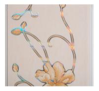 China Hot Stamping Flower Pvc Decorative Wall And Ceiling Panels 250 × 7mm for sale