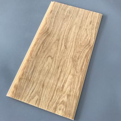 China Yellow Wood Pvc Panel For Ceiling Decorative 25cm Width OEM / ODM Available for sale