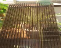 China Color Bronze 6mm / 8mm Double Wall Polycarbonate Greenhouse Panels Multi Purpose for sale