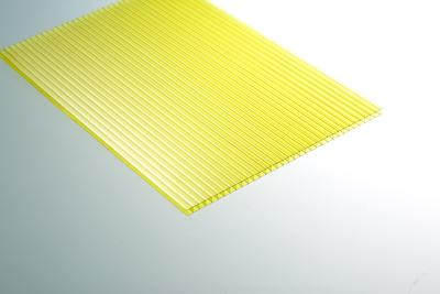 China 4mm - 10mm Polycarbonate Sheet , Yellow  Sheet Great Light Transmission for sale