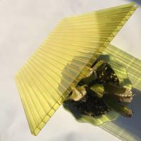 China 4mm - 10mm Polycarbonate Sheet , Yellow  Sheet Great Light Transmission for sale