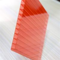 China Red Color Two Wall 4mm Polycarbonate Greenhouse Panels OEM / ODM Acceptable for sale