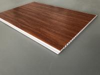 China Flat Ceiling Material PVC Wood Panels 200 × 6mm Size Easy Install / Cleaning for sale