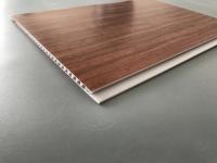 China Flat Ceiling Material PVC Wood Panels 200 × 6mm Size Easy Install / Cleaning for sale