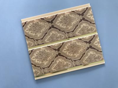 China 200×6mm Printing Golden Line Ceiling PVC Panels For Restaurant Decoration factory pvc ceiling for Africa markets for sale