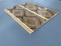 China 200×6mm Printing Golden Line Ceiling PVC Panels For Restaurant Decoration factory pvc ceiling for Africa markets for sale