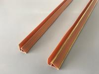 China Durable Wood Colored Pvc Corner Profile , Plastic Extrusion Profiles 130 G/M for sale