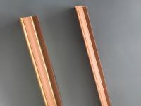 China Durable Wood Colored Pvc Corner Profile , Plastic Extrusion Profiles 130 G/M for sale