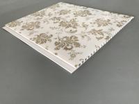 China Kitchen Two Golden Line Ceiling PVC Panels Wooden Color 5mm Thickness for sale