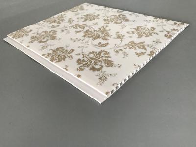 China Kitchen Two Golden Line Ceiling PVC Panels Wooden Color 5mm Thickness for sale
