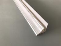 China 9mm / 10mm Big Size White PVC Extrusion Profiles With Two Silver Lines for sale