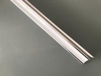 China 9mm / 10mm Big Size White PVC Extrusion Profiles With Two Silver Lines for sale