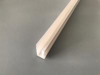 China PVC accessories for installing pvc panels White PVC profile-U Glossy Printing Extruded Plastic U Channel Waterproof UV Protection for sale