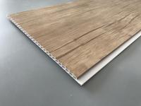 China Wood Color Plastic Laminate Wall Covering , Pvc Laminated Ceiling Board for sale