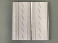 China 200*7mm Middle Groove Decorative Plastic Ceiling Panels With Two Silver Line for sale