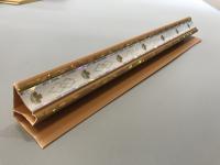 China Top Cornice PVC Extrusion Profiles Applique Brown Color Long Service Life for sale