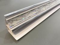 China Customized Top Cornice Plastic Corner Profile White With 5.95m Shining Part for sale