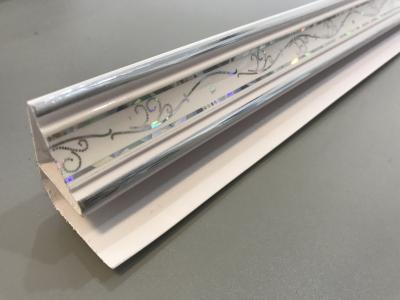 China Customized Top Cornice Plastic Corner Profile White With 5.95m Shining Part for sale