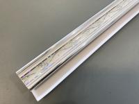 China Customized Top Cornice Plastic Corner Profile White With 5.95m Shining Part for sale