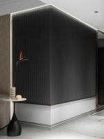 China new material WPC wall panel pvc fluted panel for indoor decorative 3D wall panel factory selling for sale
