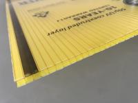 China Yellow Color Polycarbonate Twin Wall Roofing Sheets 4mm - 10mm Thickness for sale