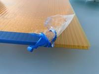 China Orange Double Wall Polycarbonate Panels , Polycarbonate Hollow Sheet UV Resistant for sale