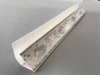 China Goldfish Surface Design PVC Extrusion Profiles Top Cornice Type 5.95m for sale