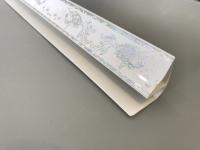 China Goldfish Surface Design PVC Extrusion Profiles Top Cornice Type 5.95m for sale