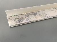 China Goldfish Surface Design PVC Extrusion Profiles Top Cornice Type 5.95m for sale