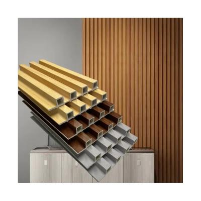 China Wood Grain Decorative Pvc Fluted Wpc Panels For Walls for sale