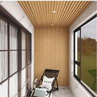 China Wood Grain Decorative Pvc Fluted Wpc Panels For Walls for sale