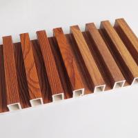 China OEM Hollow Wooden Grain Marble Color Wpc Wood Slat Wall Panel Clading Interior for sale