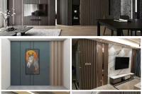 China OEM Hollow Wooden Grain Marble Color Wpc Wood Slat Wall Panel Clading Interior for sale