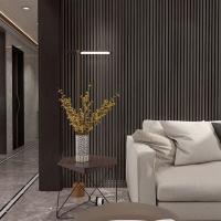 China 23MM Waterproof Fluted Pvc Indoor Wpc Wall Panel Covering Fibre Bamboo Decorative Rejilla De Pvc for sale