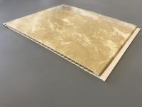 China Durable Decorative PVC Garage Wall Panels Yellow Marble Color 25cm Width for sale
