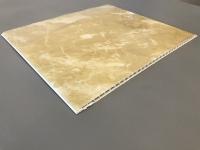 China Durable Decorative PVC Garage Wall Panels Yellow Marble Color 25cm Width for sale