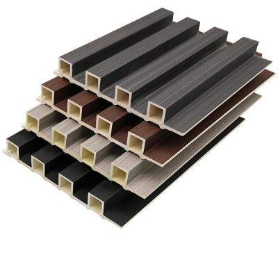 China Fireproof Free Sample WPC Fluted Panel With 20 Years Useful Life Guaranteed for sale