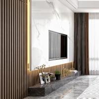 China Fireproof Free Sample WPC Fluted Panel With 20 Years Useful Life Guaranteed for sale