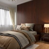 China Fireproof Free Sample WPC Fluted Panel With 20 Years Useful Life Guaranteed for sale