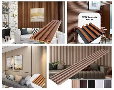 China Contemporary Pvc 3d Wall Panels Wpc Covering Woodgrain Slat Wall Panels for sale