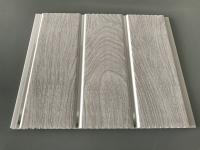 China Double Middle Groove 25cm Decorative PVC Panels With Wooden Printing for sale