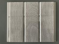China Double Middle Groove 25cm Decorative PVC Panels With Wooden Printing for sale
