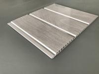 China Double Middle Groove 25cm Decorative PVC Panels With Wooden Printing for sale