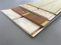 China 10 Inch Latin America Ceiling Decorative PVC Panels With Golden Lines for sale