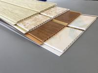 China 10 Inch Latin America Ceiling Decorative PVC Panels With Golden Lines for sale