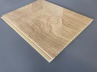 China 10 Inch × 7.5mm PVC Ceiling / Wall Panel Peanut Wood Pattern Smooth Slab for sale
