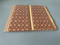 China 8 Inch Commercial Kitchen Plastic Wall Panel Brown Knitting Groove Design for sale