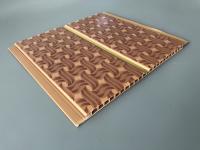 China 8 Inch Commercial Kitchen Plastic Wall Panel Brown Knitting Groove Design for sale