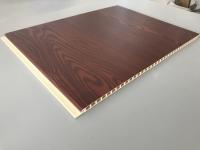 China Fireproof  PVC Garage Wall Panels With Wooden Lamination Width 40cm for sale