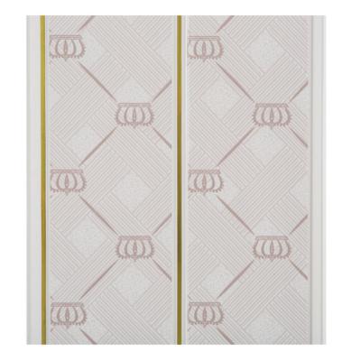 China 7.5mm × 8 Inch Ceiling Decorative Pvc Wall Panels Crown Pattern Against Moisture for sale